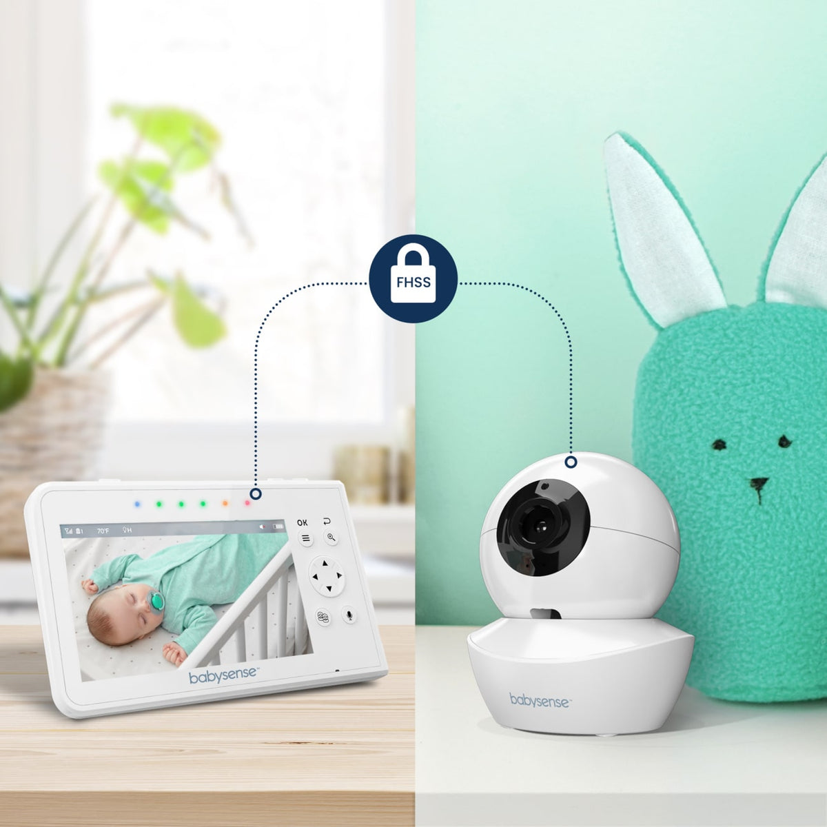 Babysense V43: Baby Monitor with Camera & Split Screen Display