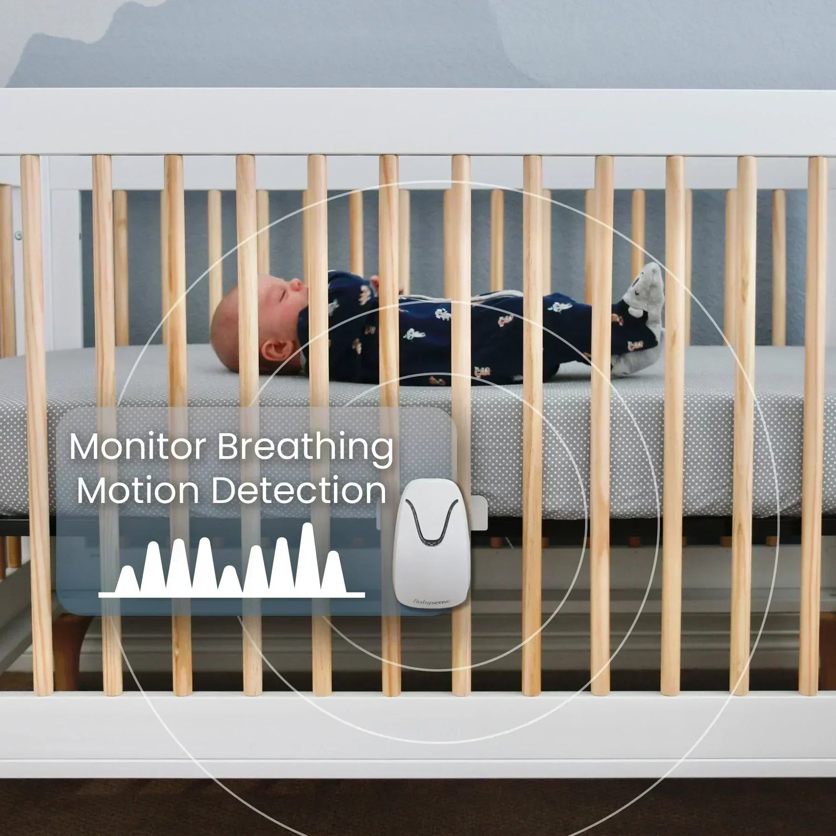 Babysense 7 - Baby Monitor with Breathing Motion Detection & Safety Al