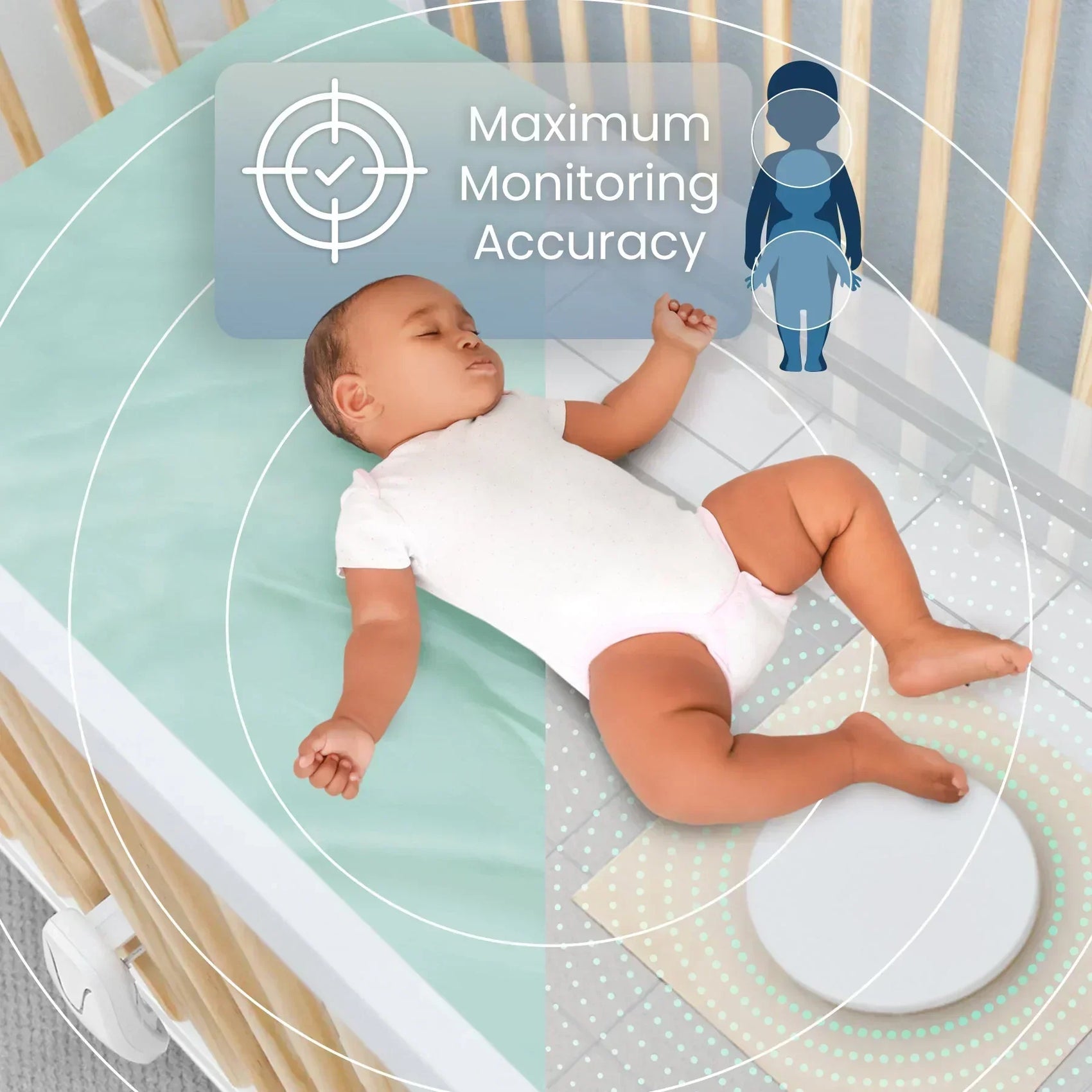 Babysense 7 - Baby Monitor with Breathing Motion Detection & Safety Al