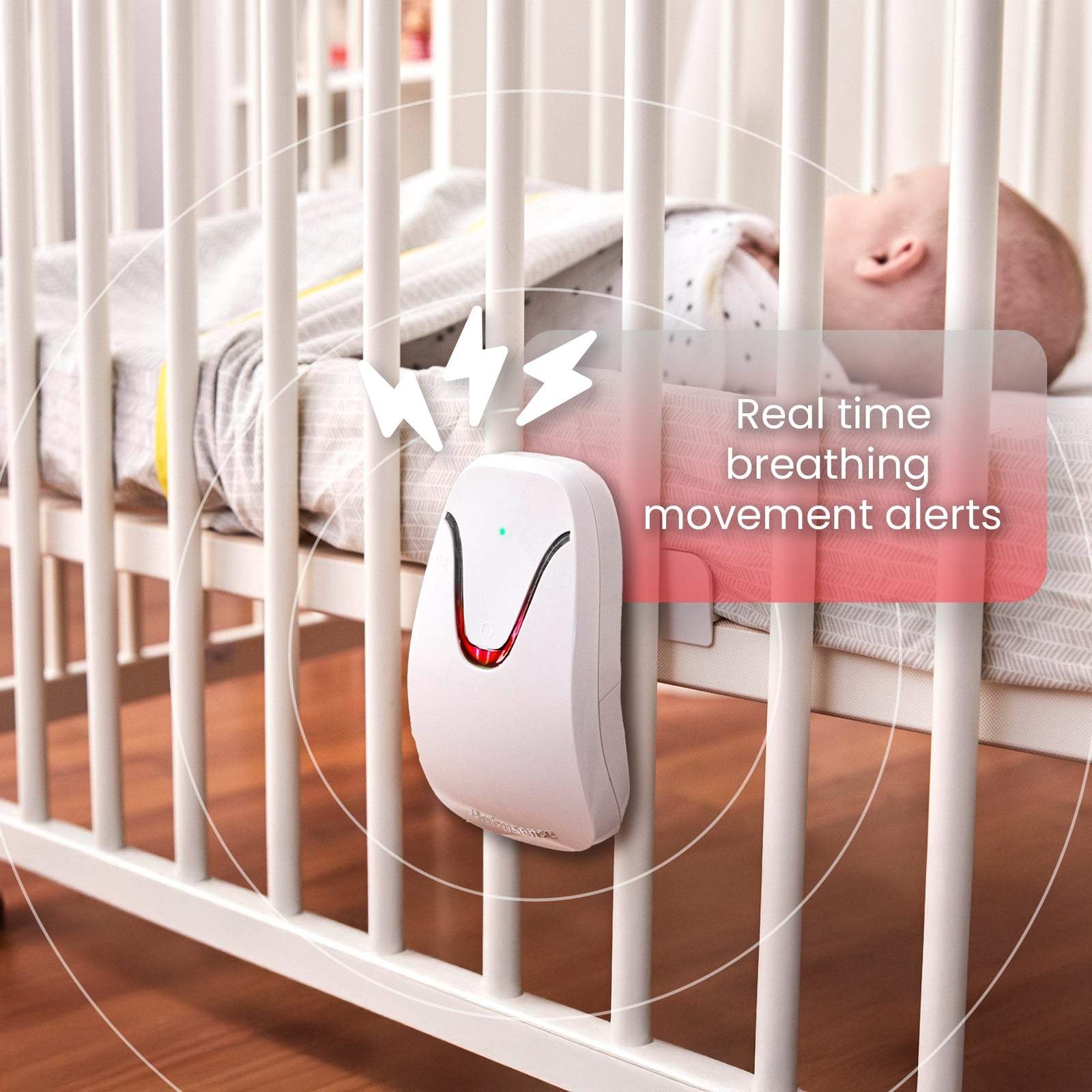 Babysense 7 - Baby Monitor with Breathing Motion Detection & Safety Al