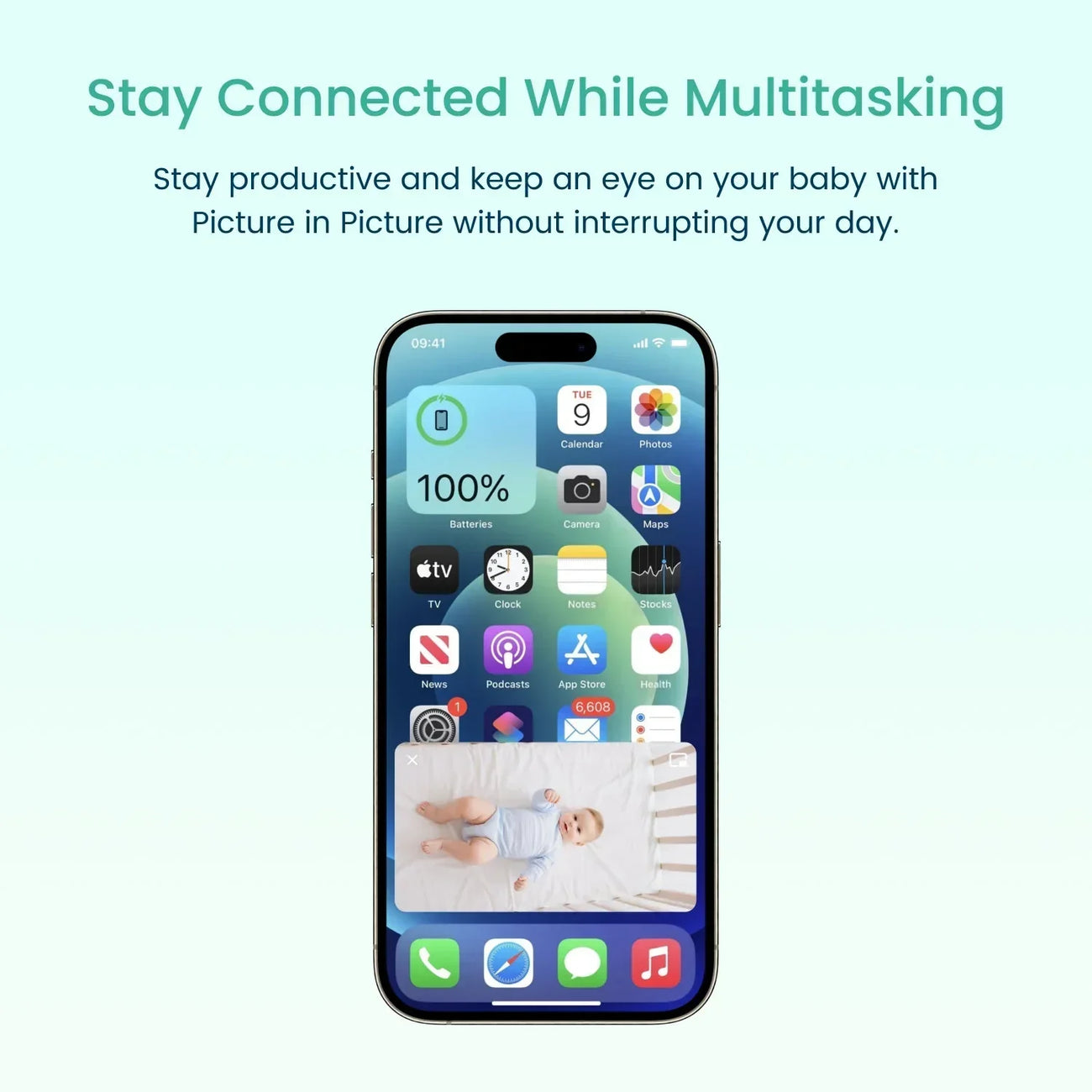 Babysense FullPeek Smart WiFi Baby Monitor with 3MP Super HD Camera