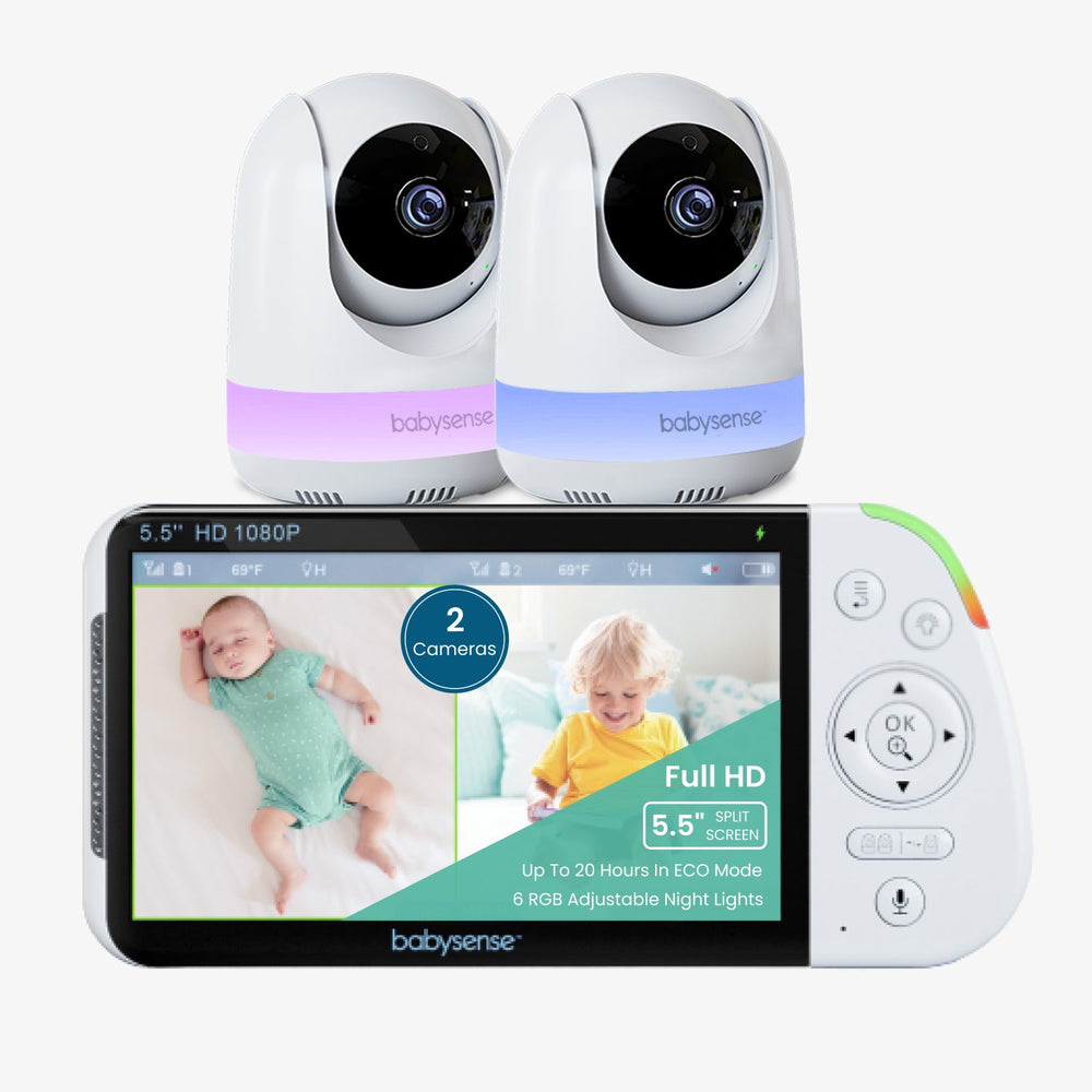 Babysense Max View: Video Baby Monitor with 2 Cameras, Split Screen ...