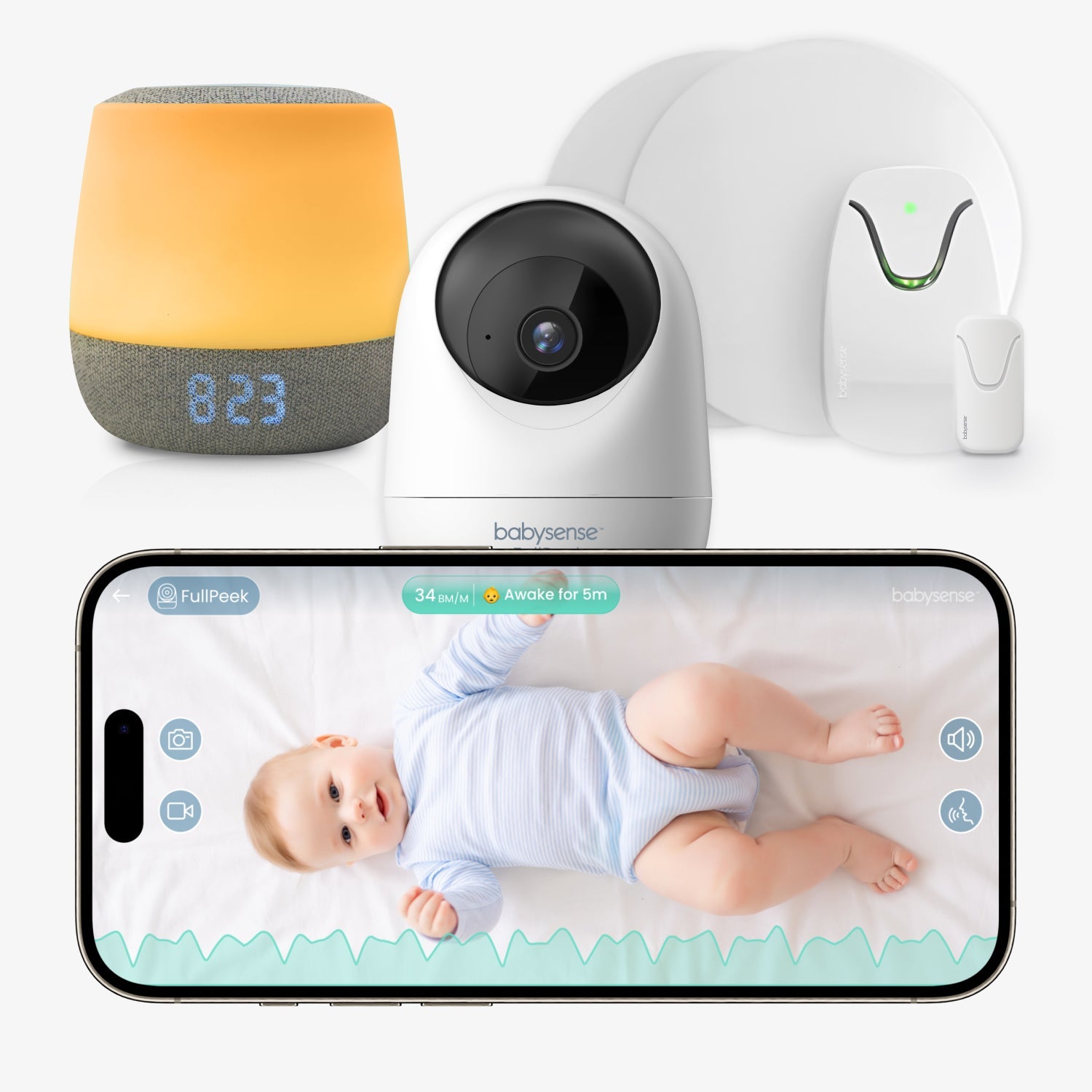Babysense Smart Nursery - Best Baby Monitor System (All-In-One)
