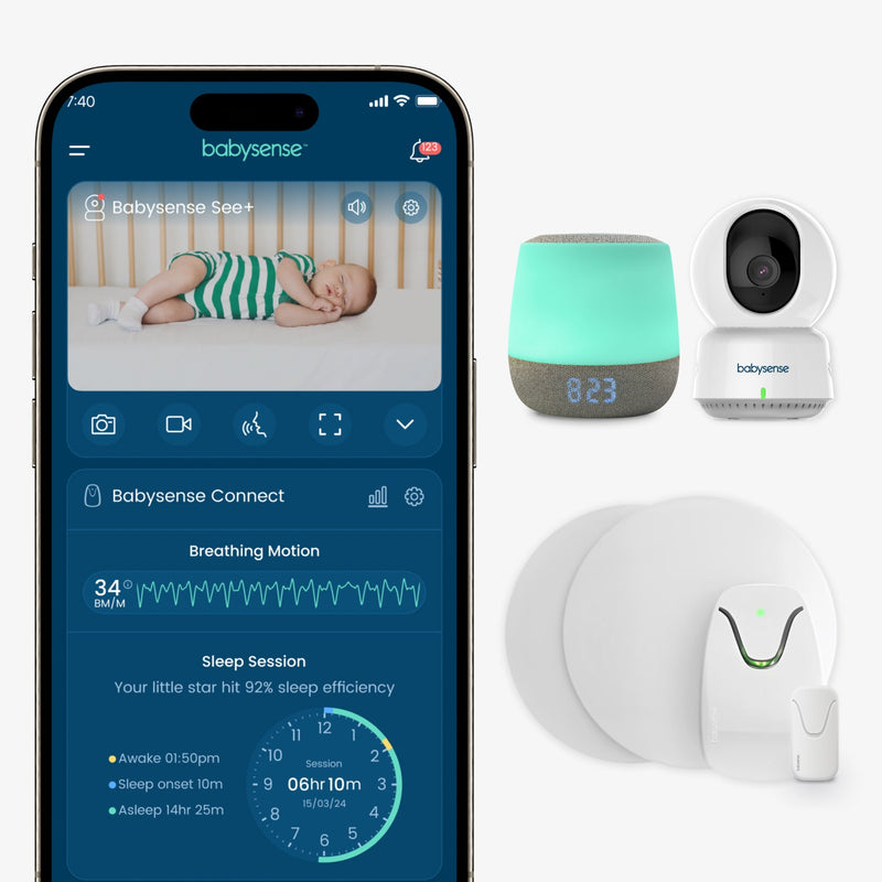 Babysense Smart Nursery: Video Baby Monitor, Breathing Motion, Night L