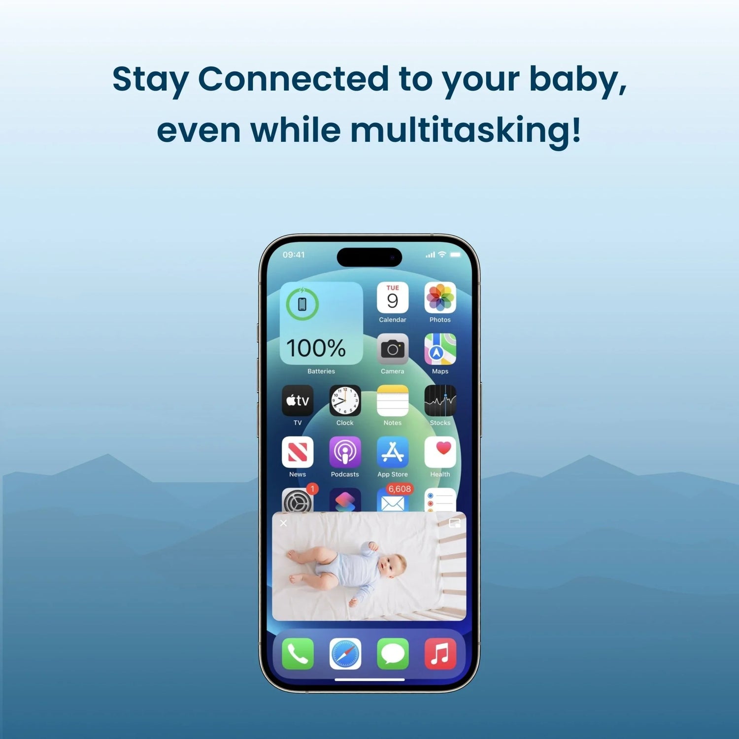 Babysense Safe Sleep Smart Nursery: Video Baby Monitor, Breathing Moti